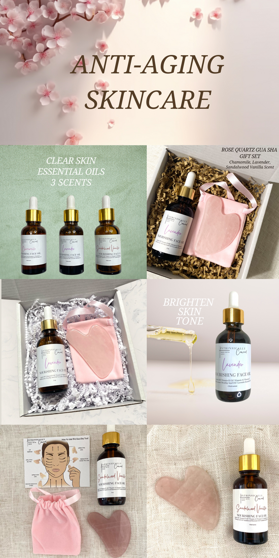 Rose Quartz Gua Sha Tool Gift Set - Intrinsically Crowned