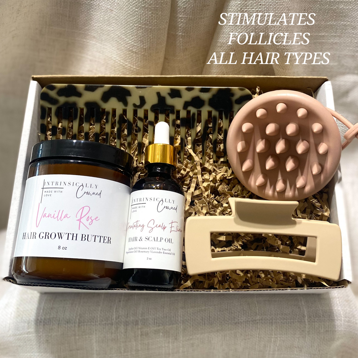 Natural Hair Growth Gift Set for Fast Hair Growth - Intrinsically Crowned