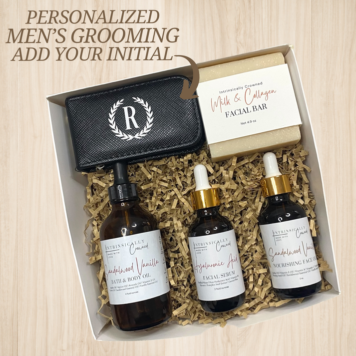 Personalized Men's Grooming Gift Set for Men Body Care Gift Box for Men ...