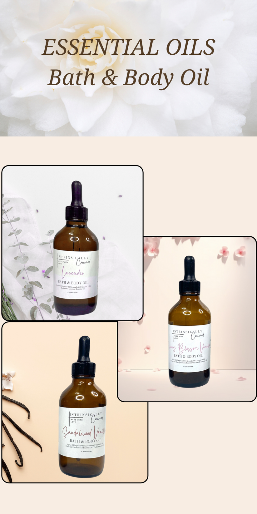 Scented Body Oil Gift Set Aromatherapy Bath and Body Gift For Mom ...