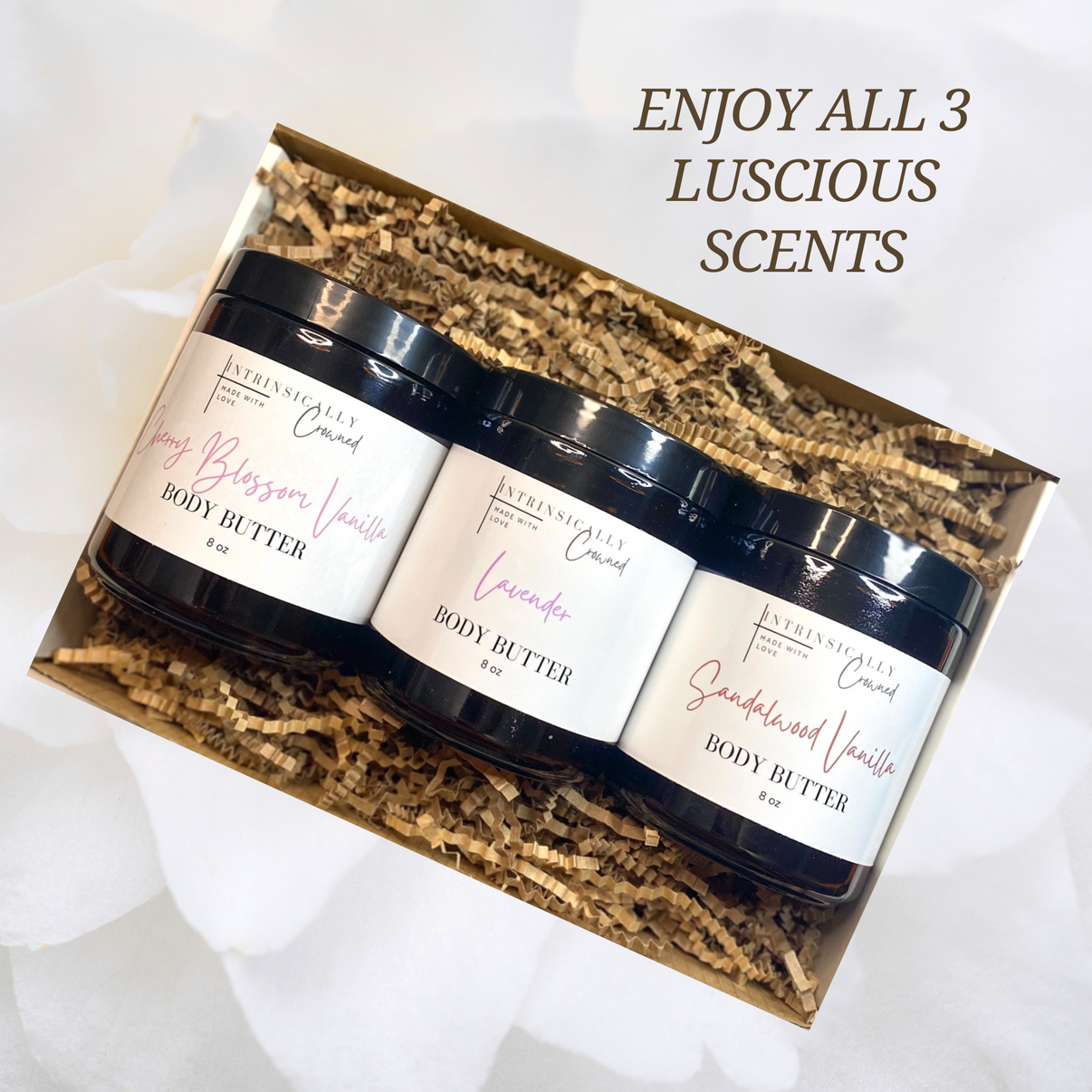 Scented Body Butter Gift Set for Her - Intrinsically Crowned